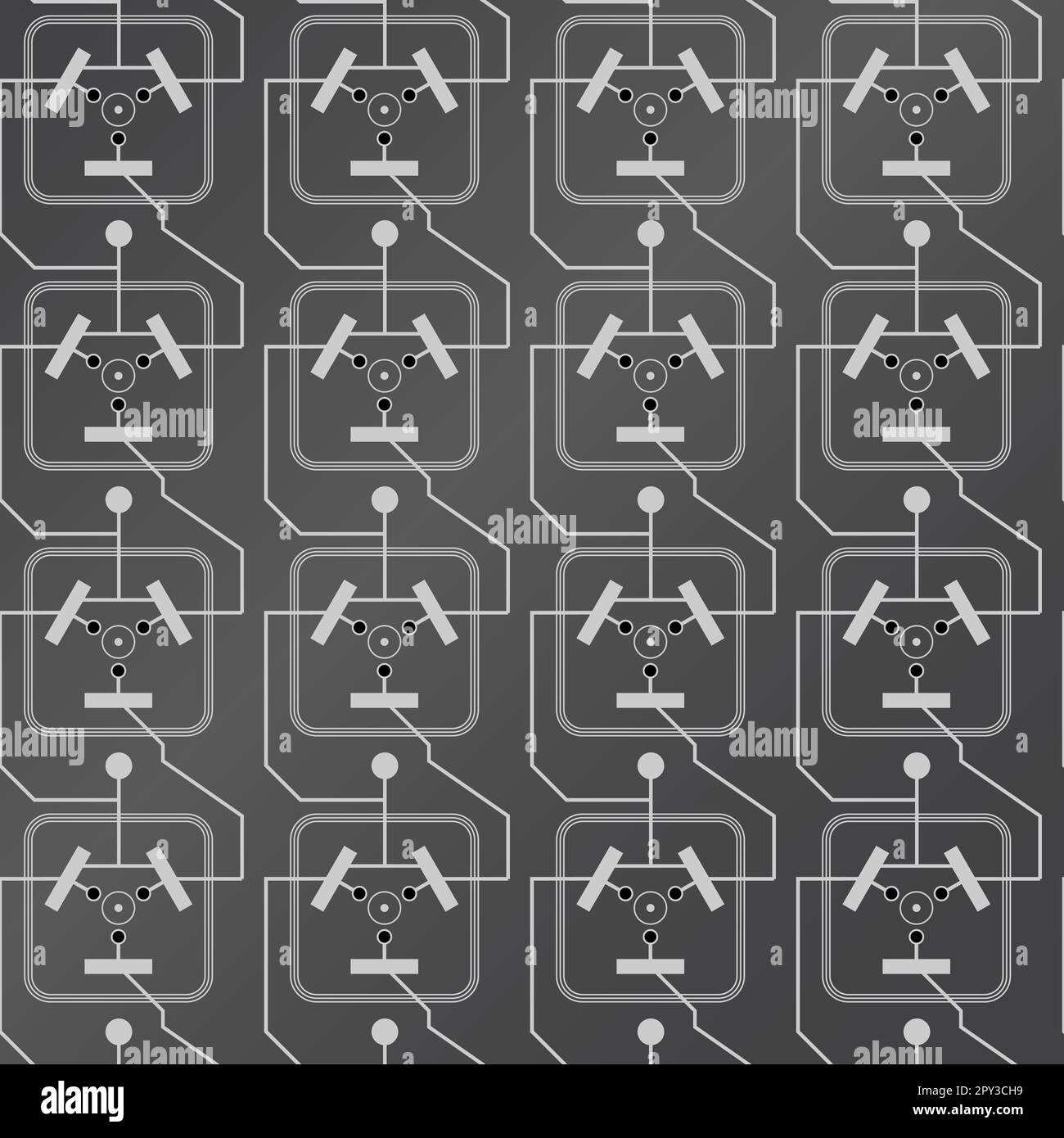 Quantum computer PCB wires, seamless pattern, vector quality - from 4x4 ...