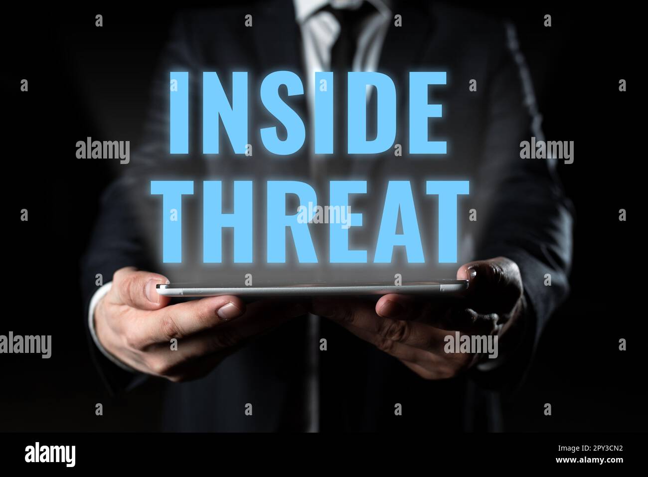 Text caption presenting Inside Threat, Word Written on Information that ...