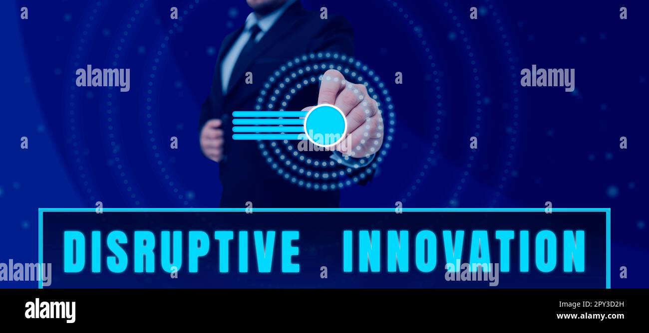 Conceptual display Disruptive Innovation, Business idea Transformation ...