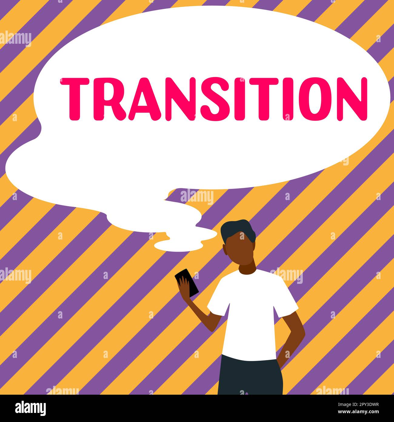 Sign displaying Transition, Concept meaning a dramatic or sweeping ...