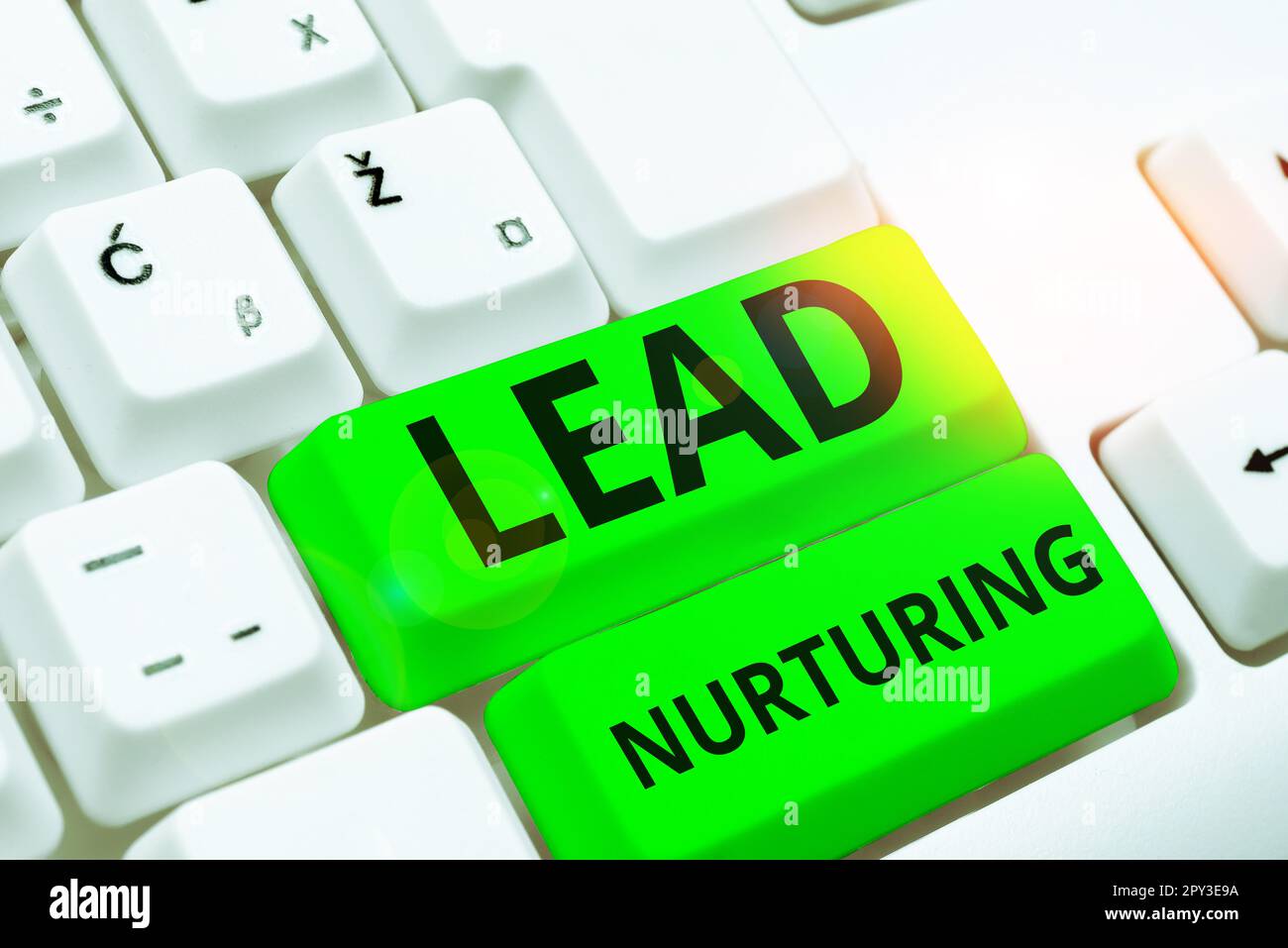 Conceptual caption Lead Nurturing, Word for method of building a ...