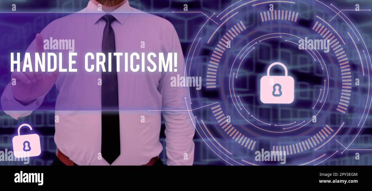 Conceptual caption Handle Criticism, Internet Concept process of ...