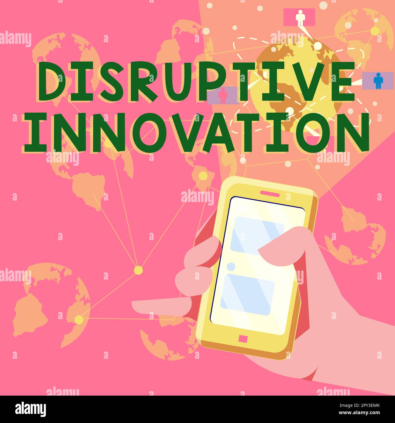 Conceptual display Disruptive Innovation, Business showcase ...