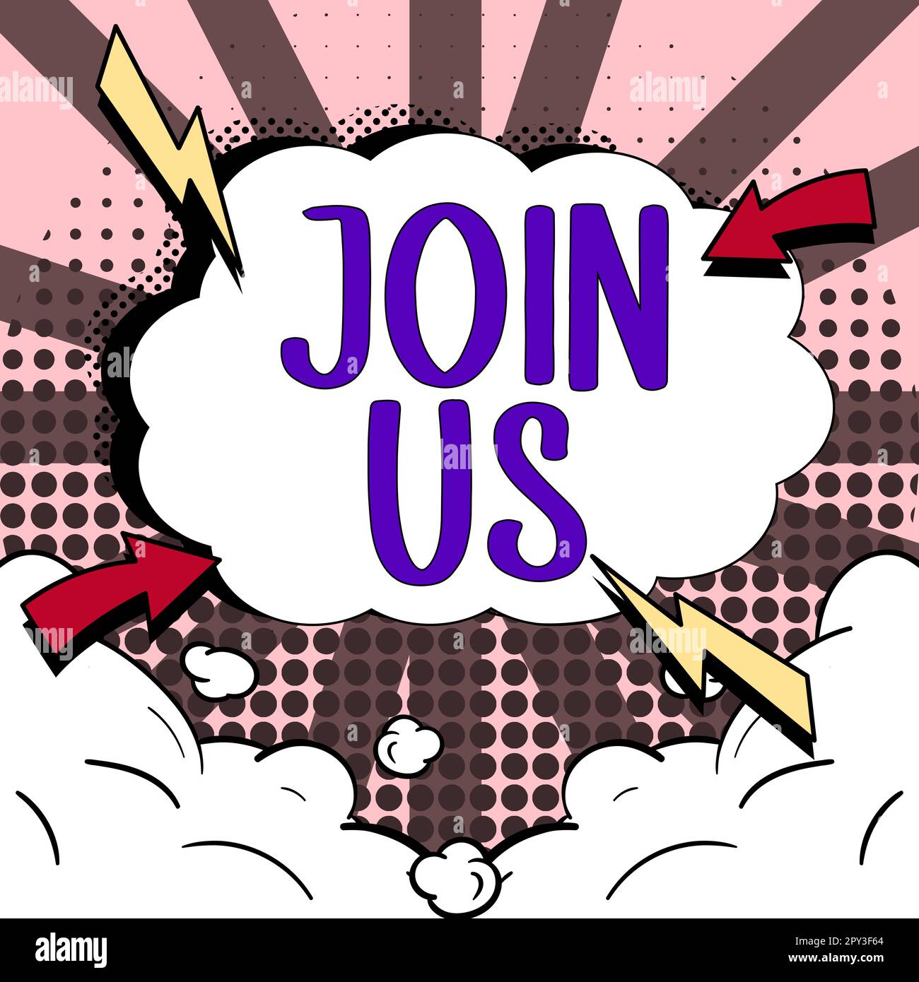 Inspiration showing sign Join Us, Concept meaning Register in community ...