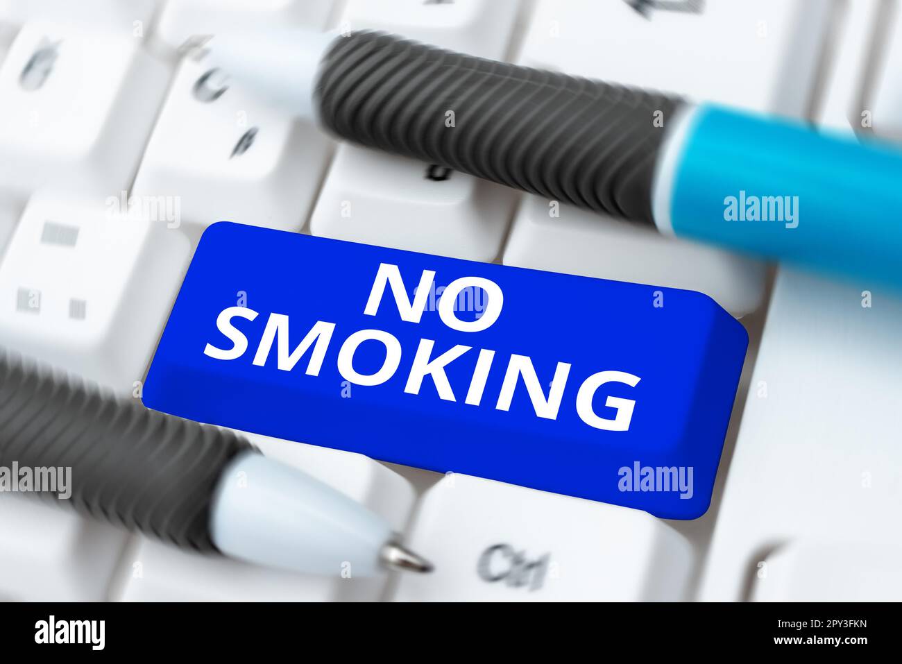 Sign displaying No Smoking, Word Written on using tobacco is forbiden ...