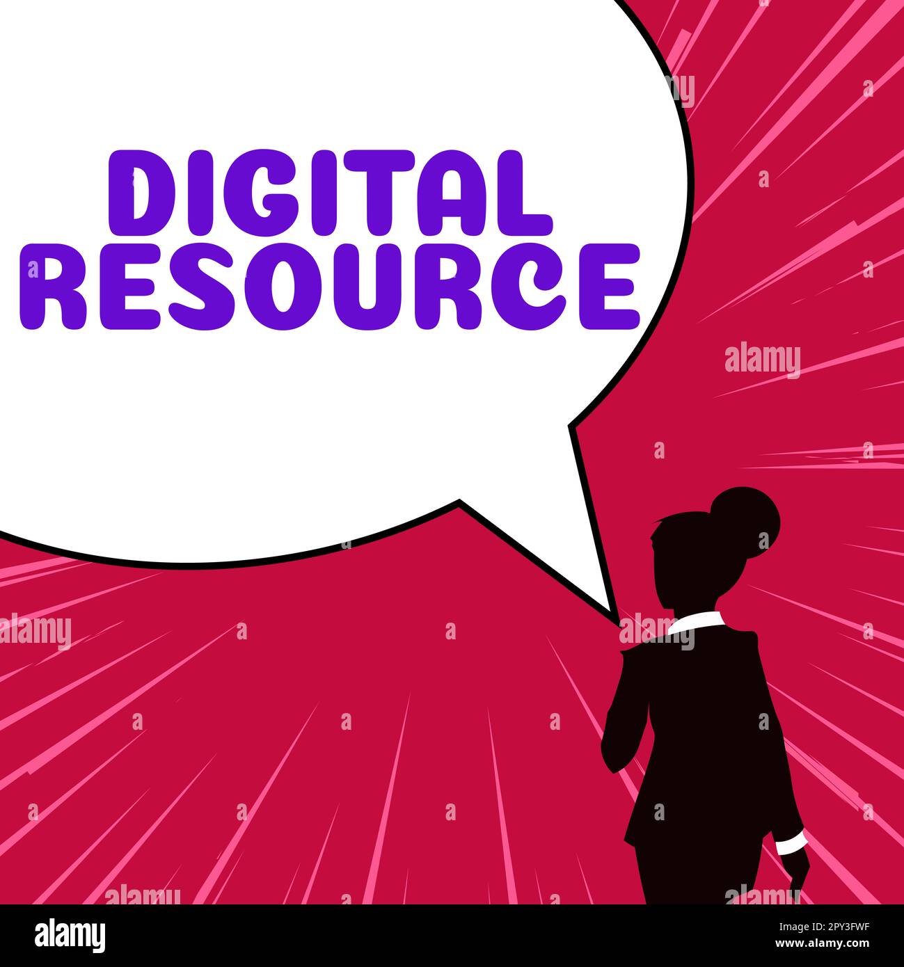 Text Caption Presenting Digital Resource Business Overview Content