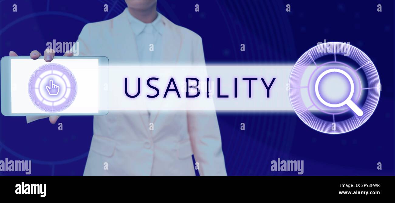 Conceptual caption Usability, Business idea A word assosiated with how ...