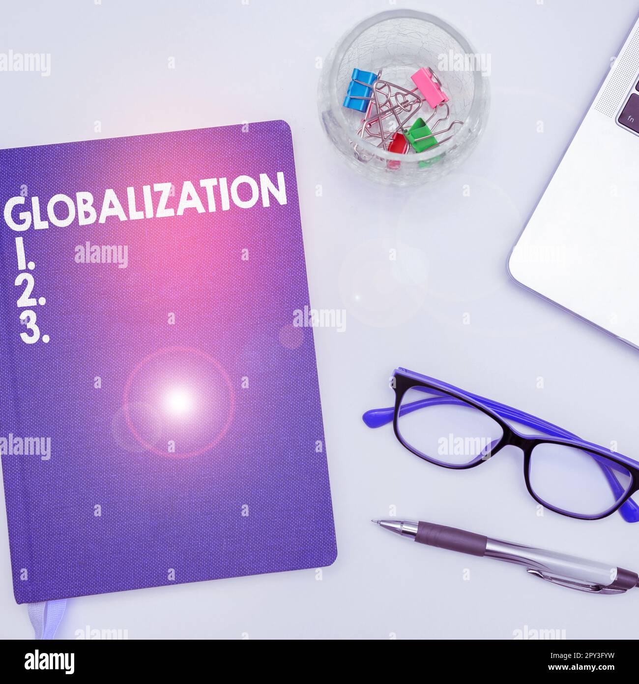 Sign displaying Globalization, Concept meaning development of an ...