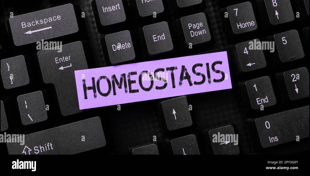 Text showing inspiration Homeostasis, Concept meaning the tendency ...