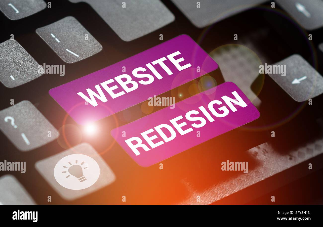 Inspiration showing sign Website Redesign, Concept meaning modernize improver or evamp your ...