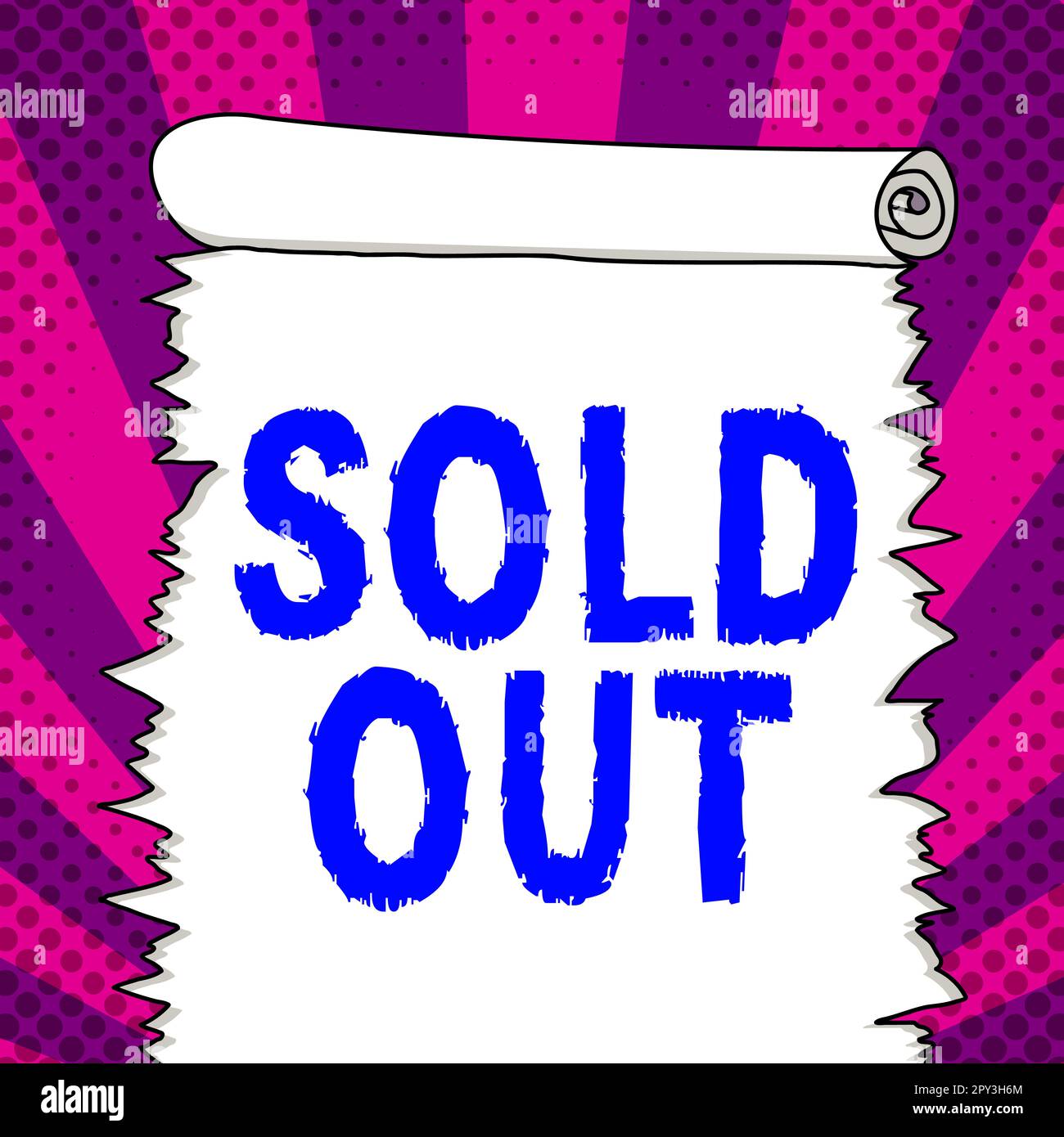 Writing displaying text Sold Out, Word Written on Not available anymore ...