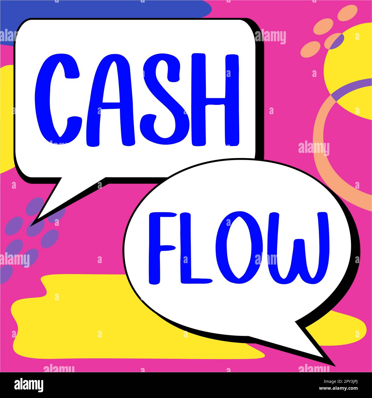 Hand writing sign Cash Flow, Word for Movement of the money in and out ...
