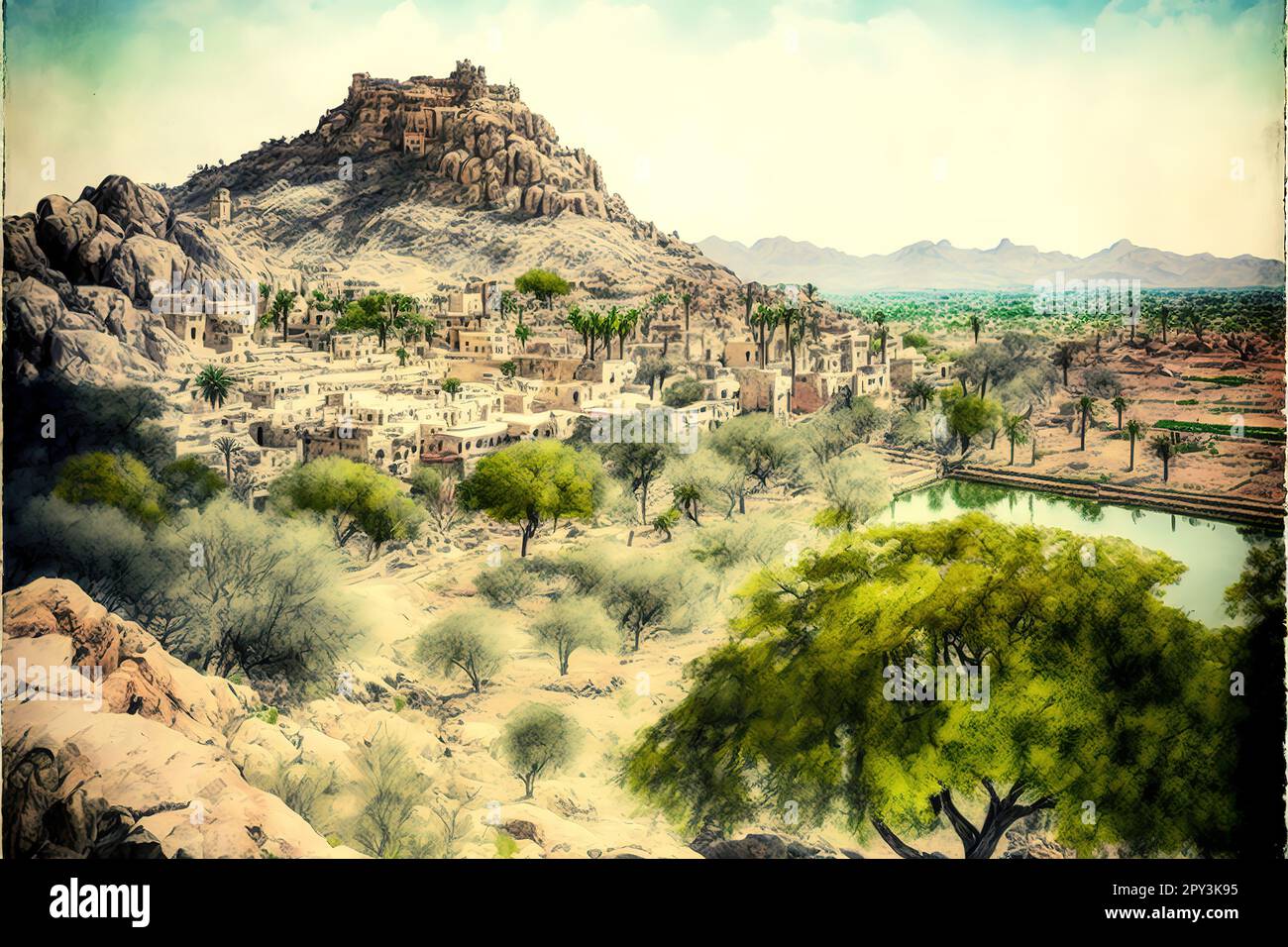 Viilage landscape of India Stock Photo - Alamy