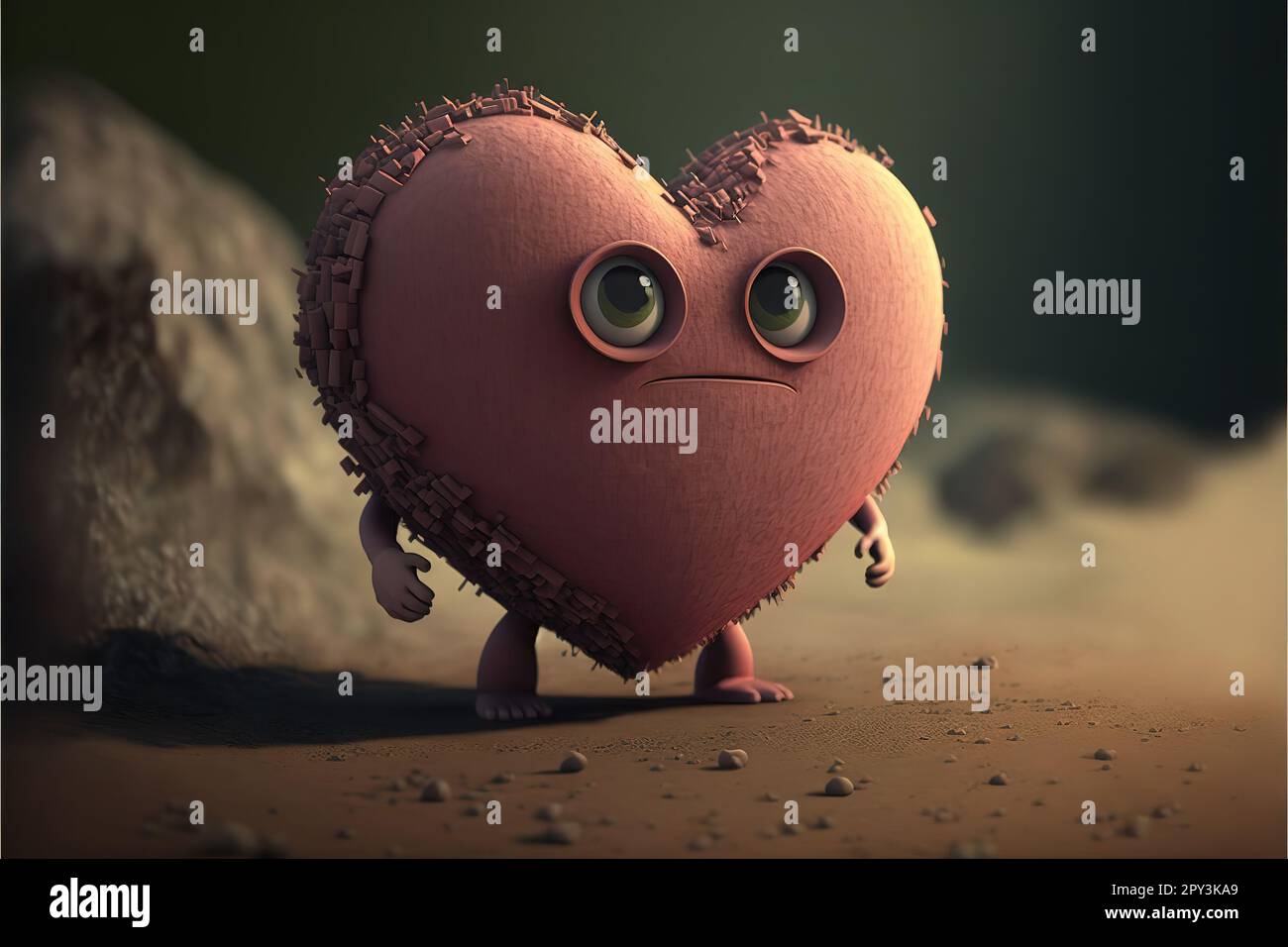 Heart Shaped Character Stock Photo - Alamy