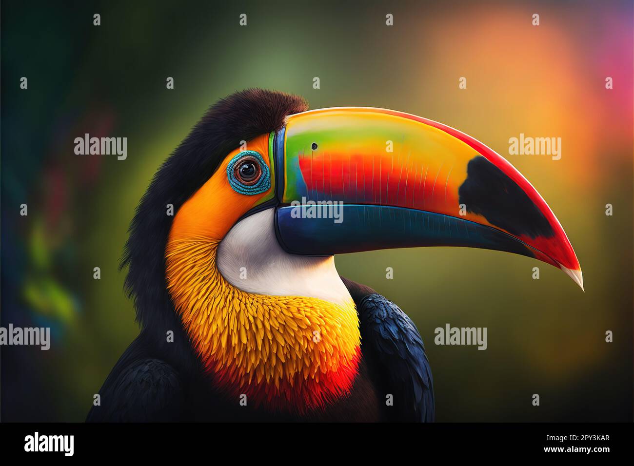 Portrait of a tropical toucan bird Stock Photo - Alamy