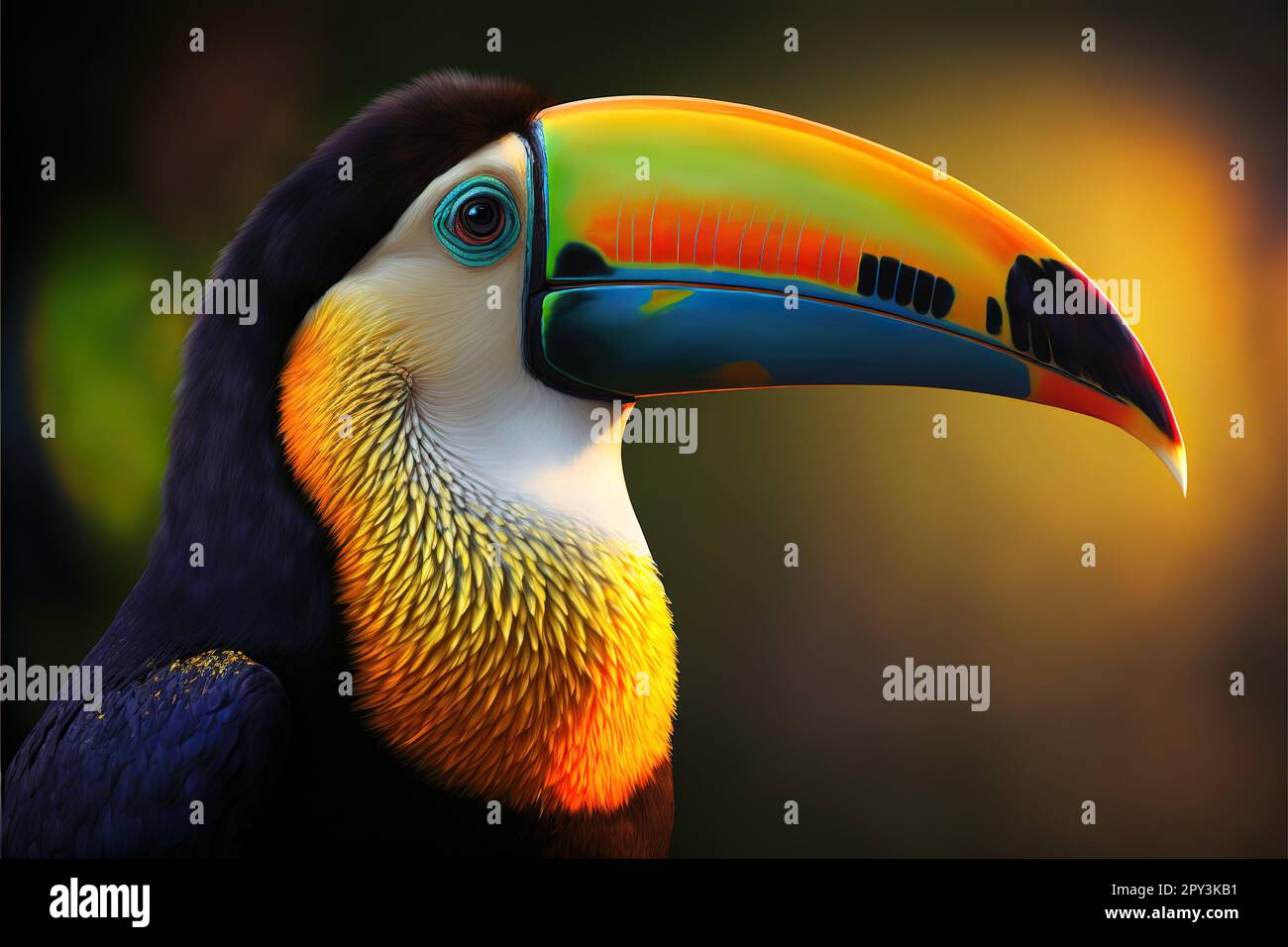 Portrait of a tropical toucan bird Stock Photo - Alamy