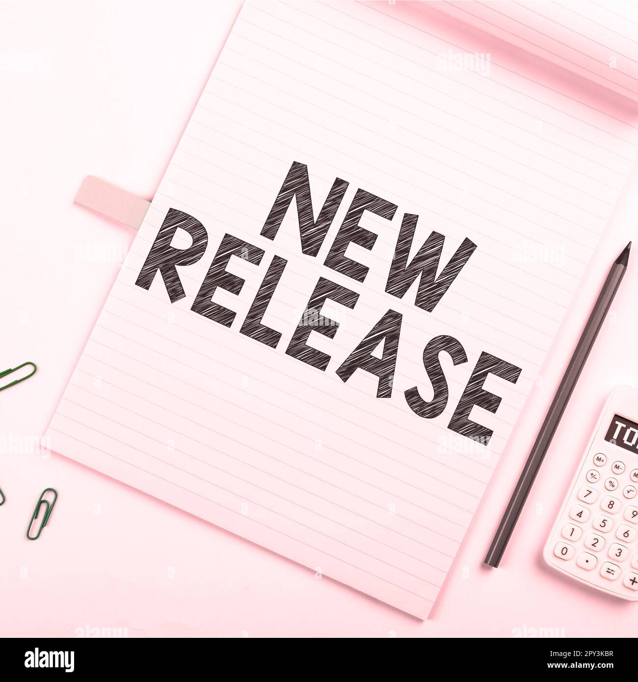 Hand writing sign New Release, Word Written on announcing something ...