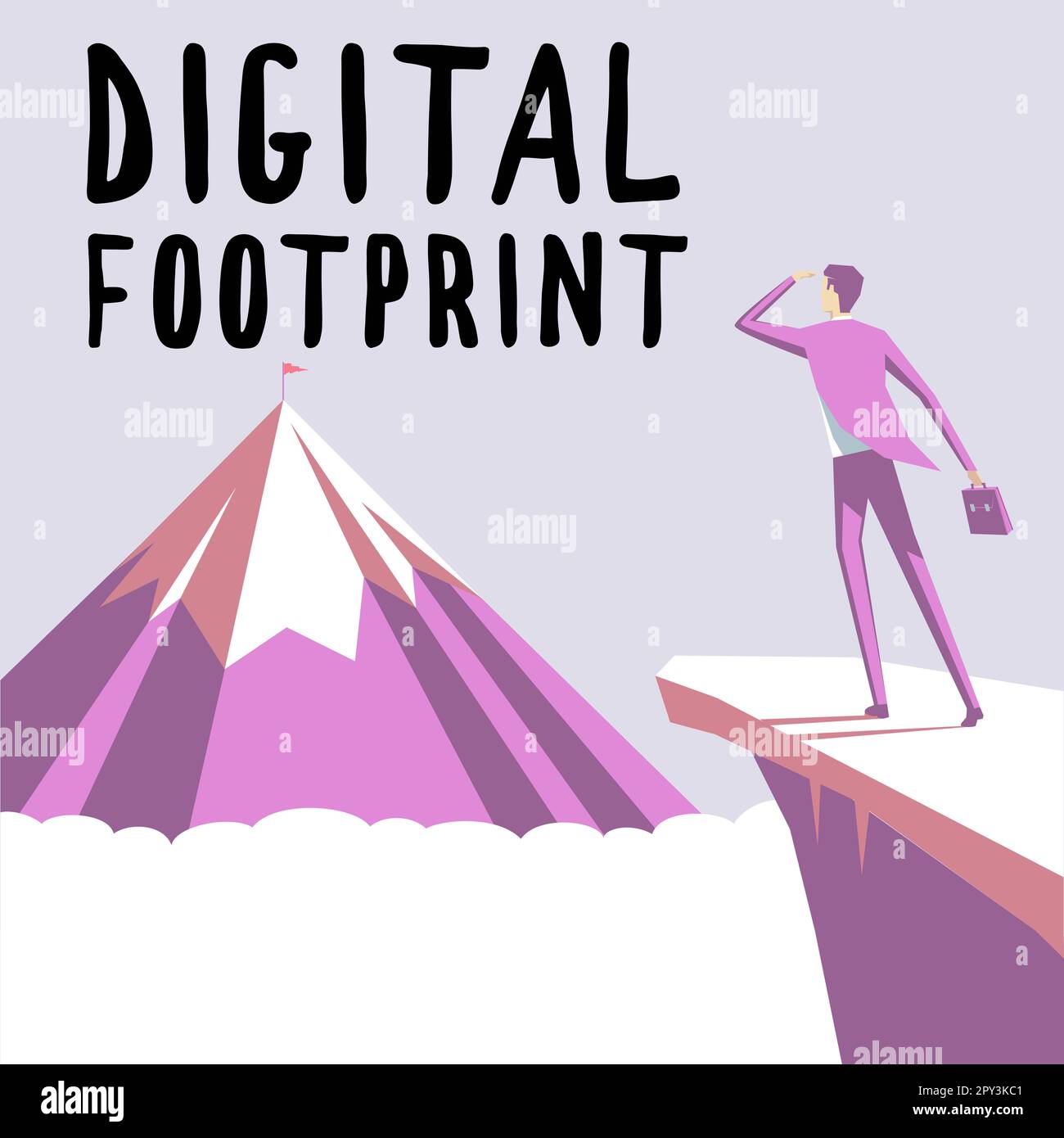 Handwriting text Digital Footprint, Concept meaning uses digital ...