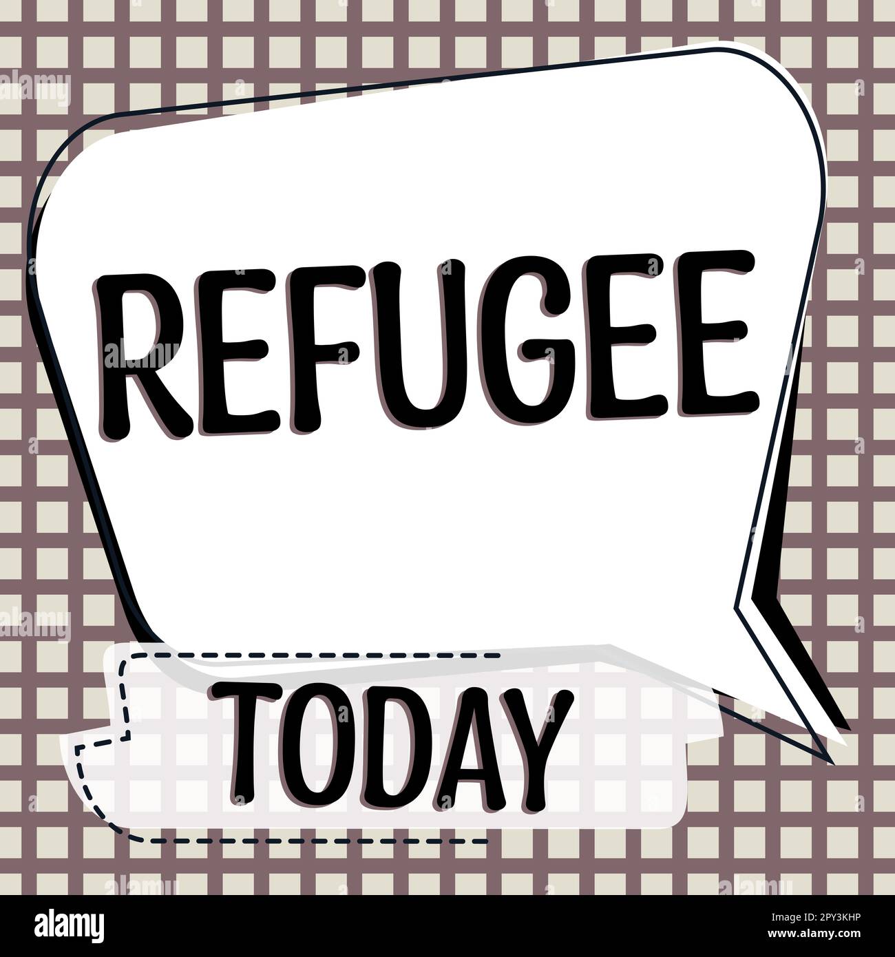 Sign displaying Refugee, Conceptual photo refer to movements of large ...