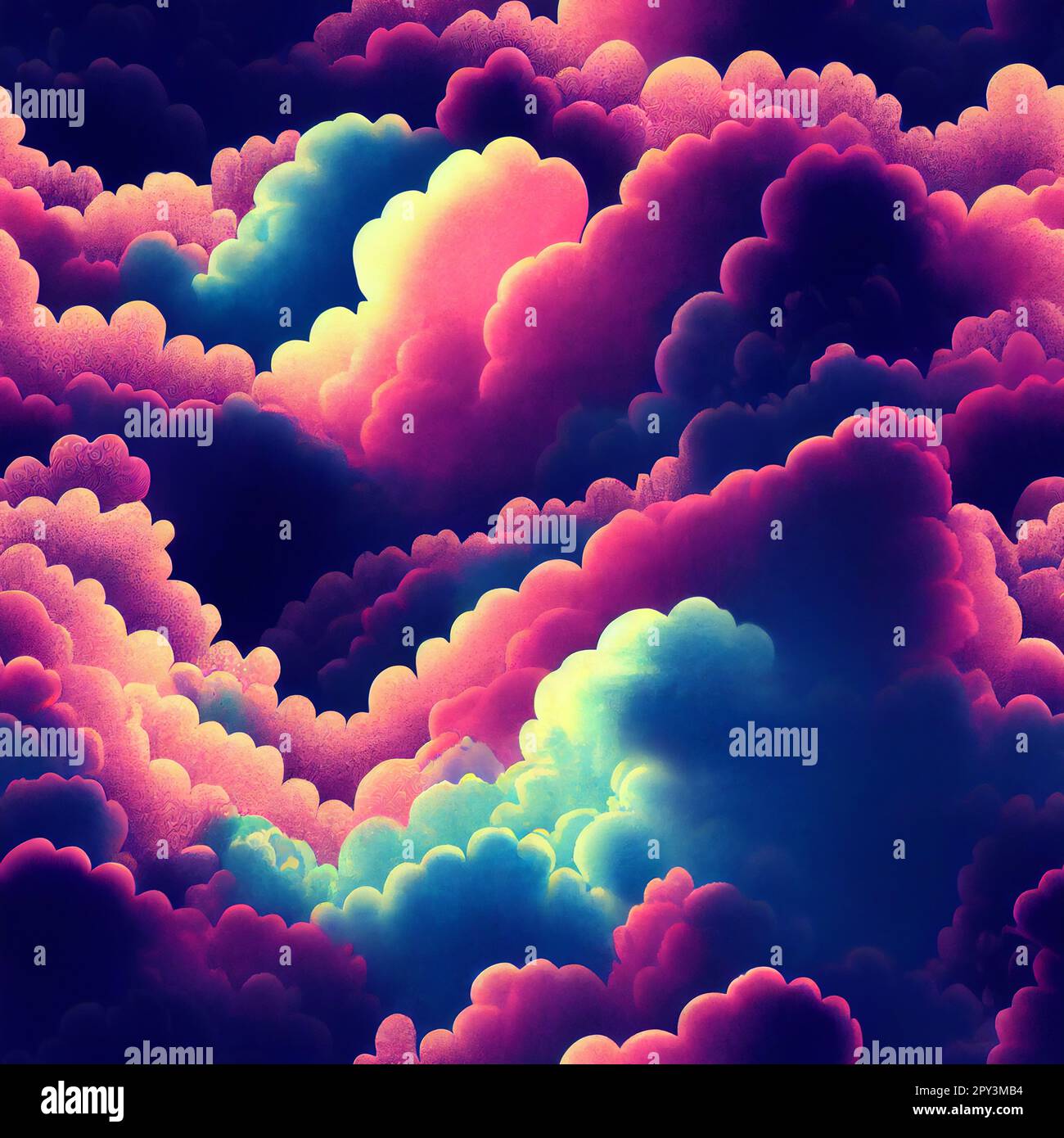 Abstract red and blue clouds pattern, illustration artwork Stock Photo ...