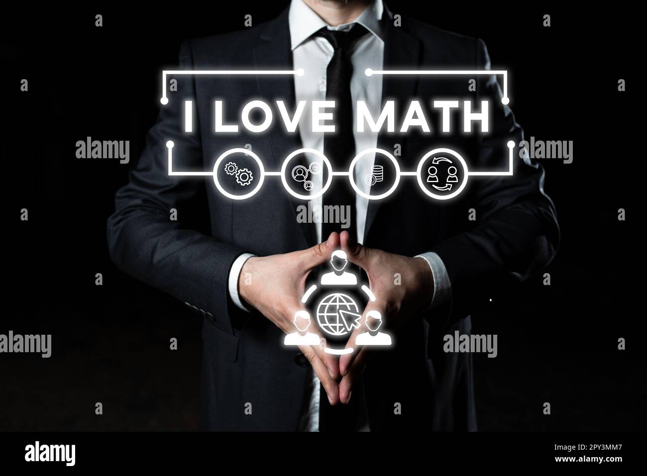 Writing displaying text I Love Math, Conceptual photo To like a lot ...