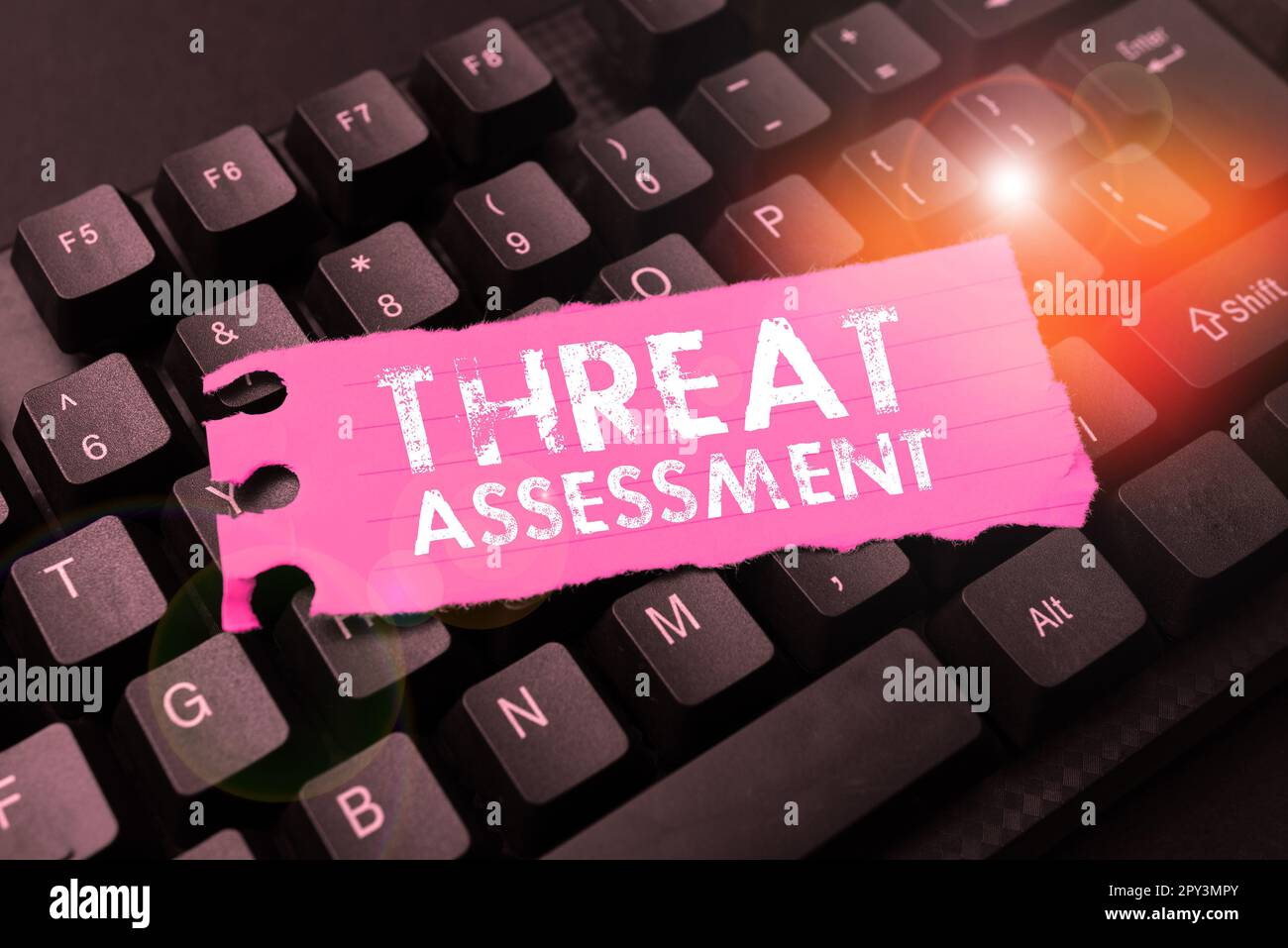 Hand writing sign Threat Assessment, Word Written on determining the ...