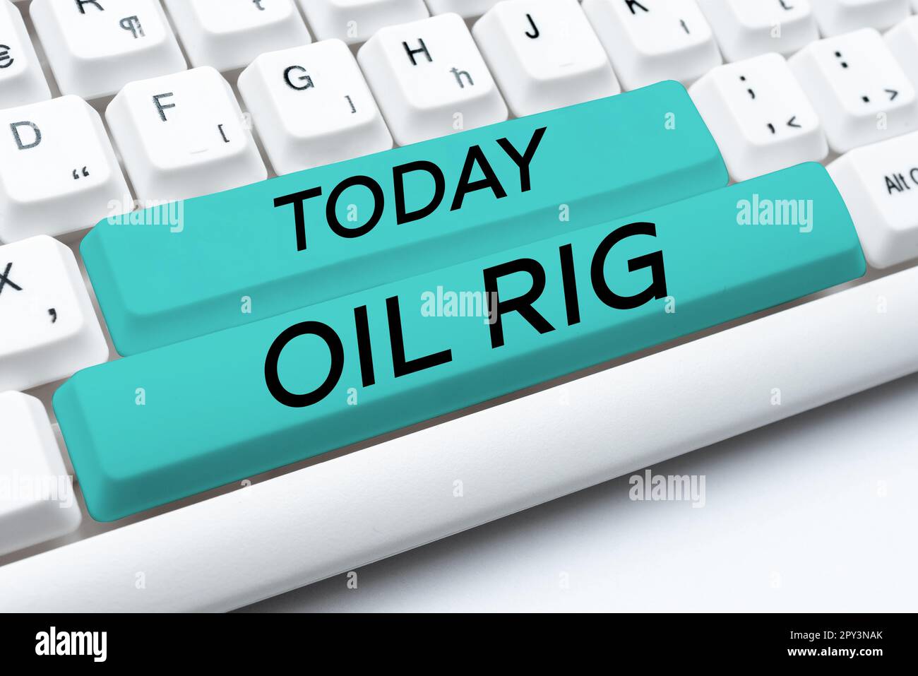 Conceptual display Oil Rig, Business showcase large structure with ...