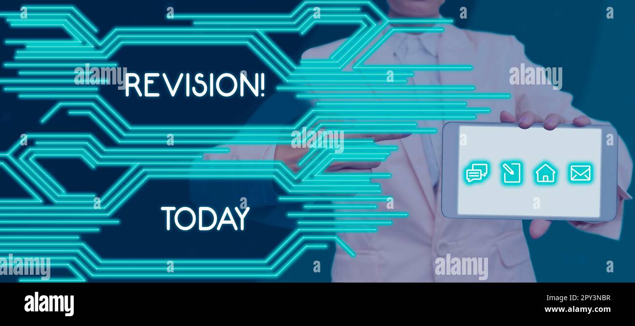 Inspiration showing sign Revision, Business approach action of revising ...