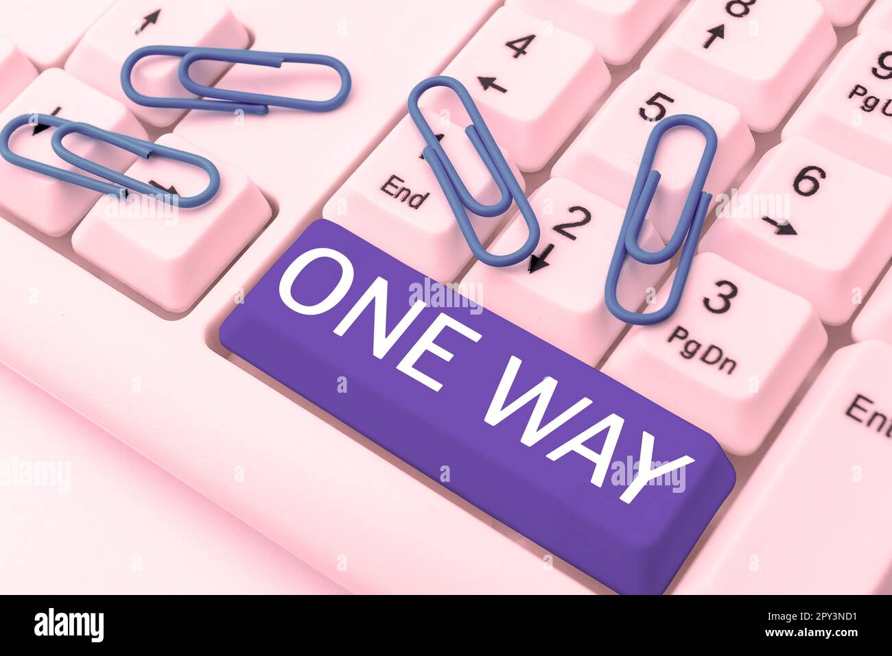 Text showing inspiration One Way, Concept meaning Only direction Street ...