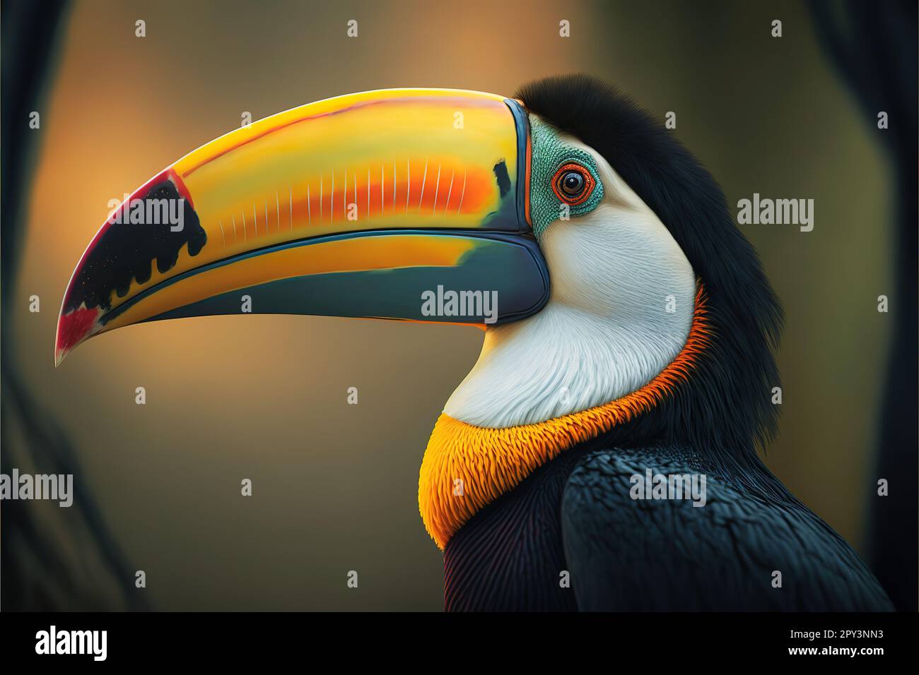 Portrait of a tropical toucan bird Stock Photo - Alamy
