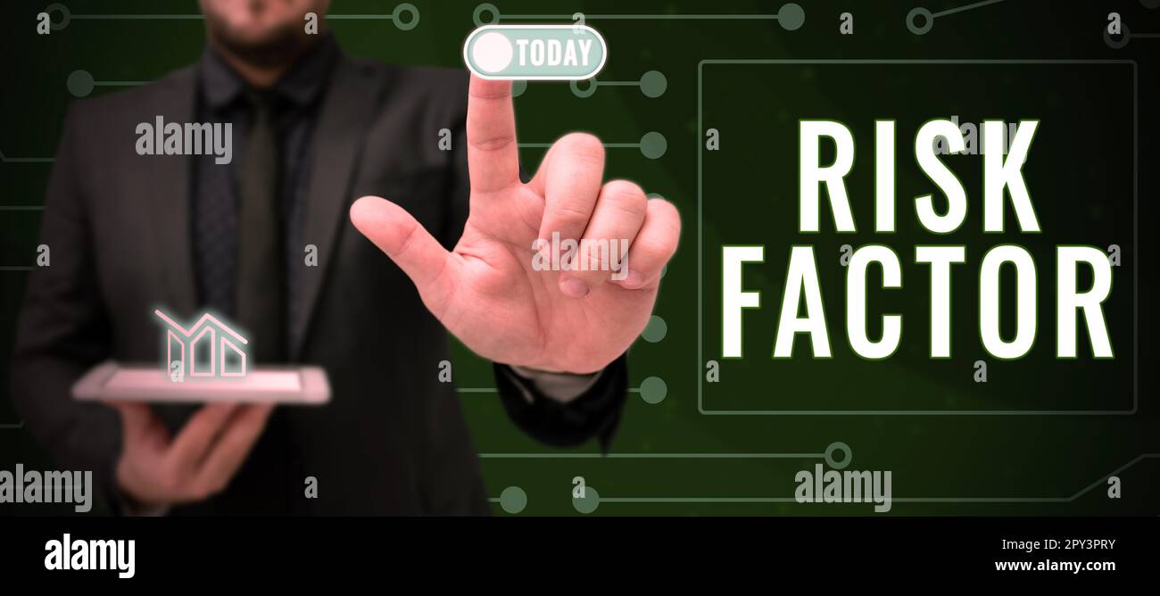 Conceptual display Risk Factor, Conceptual photo Something that rises ...