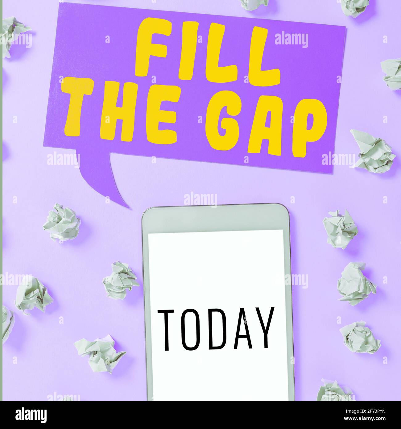 Conceptual caption Fill The Gap, Internet Concept Put he missing part ...