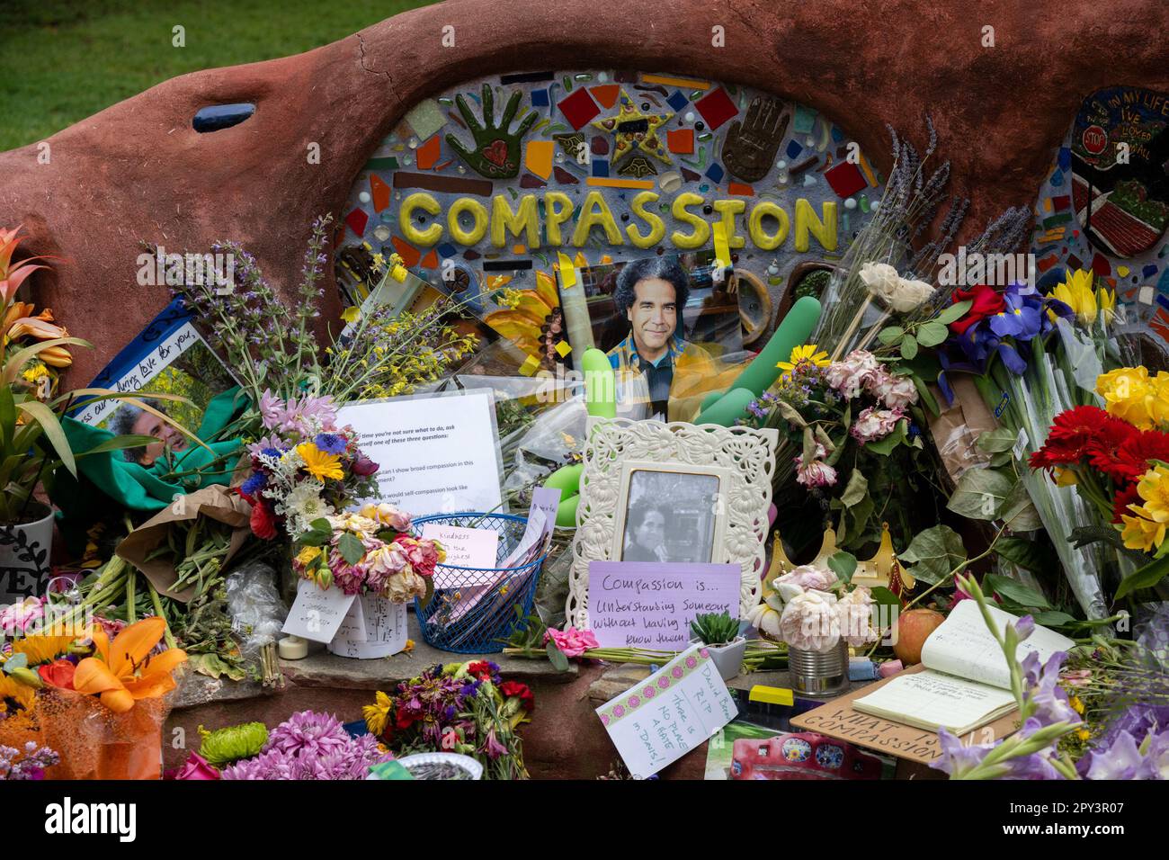 Davis, CA, USA. 1st May, 2023. A memorial set up at the compassion ...