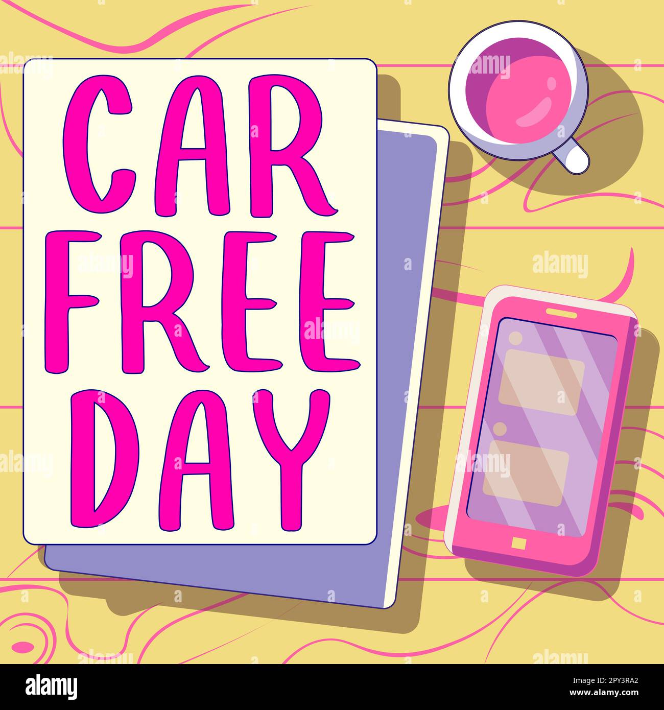 Text showing inspiration Car Free Day, Word Written on Environment ...