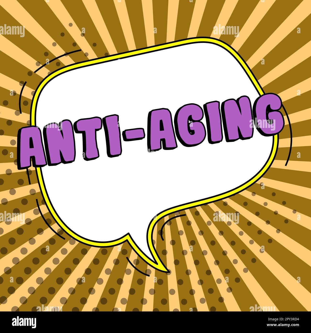 Sign displaying Anti Aging, Word Written on A product designed to ...