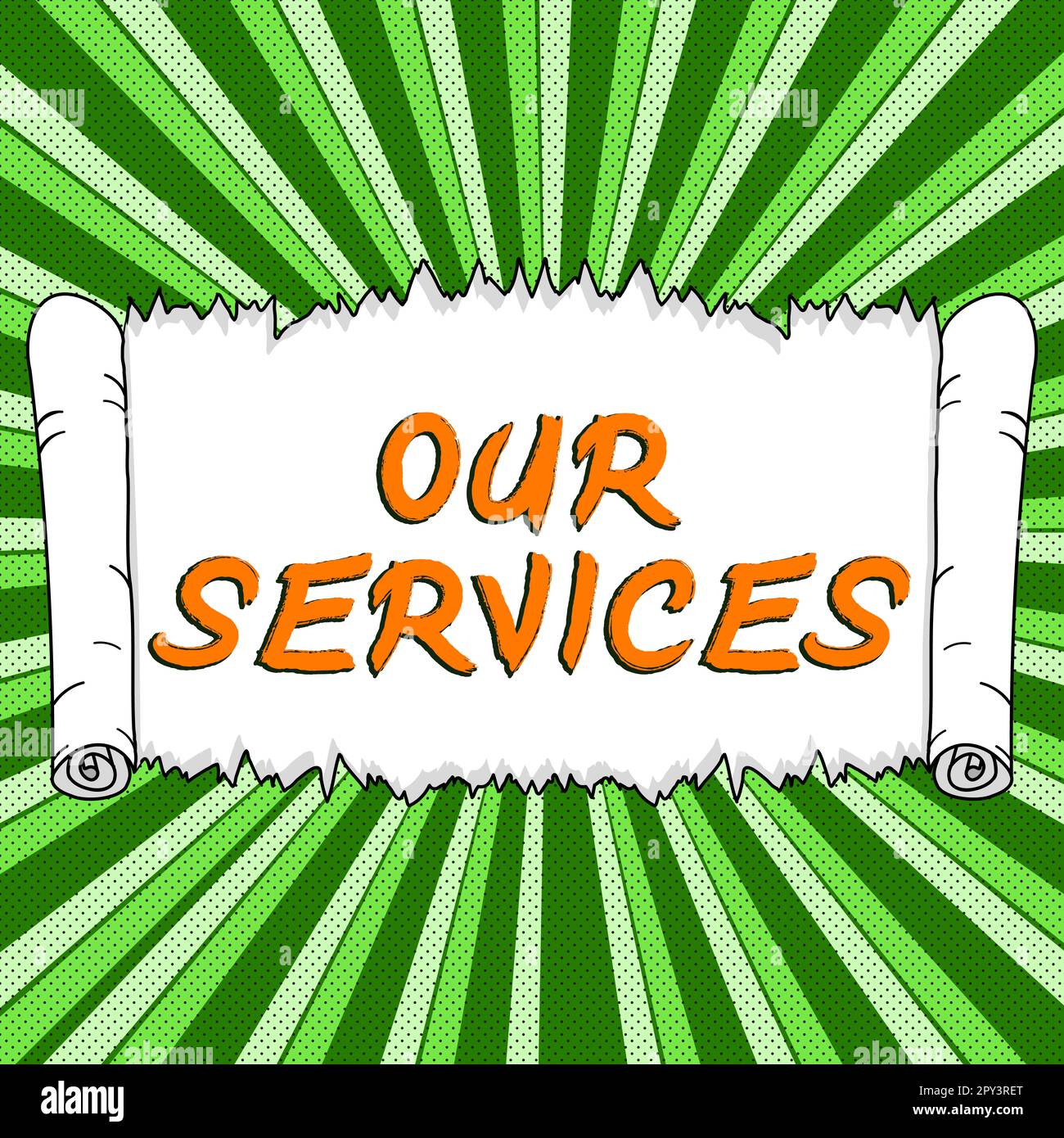 Inspiration showing sign Our Services, Business showcase The occupation ...