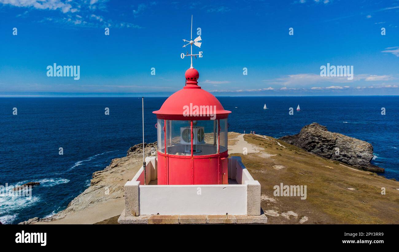Aerial view of the Pointe des Poulains, the western tip of Belle-île-en ...