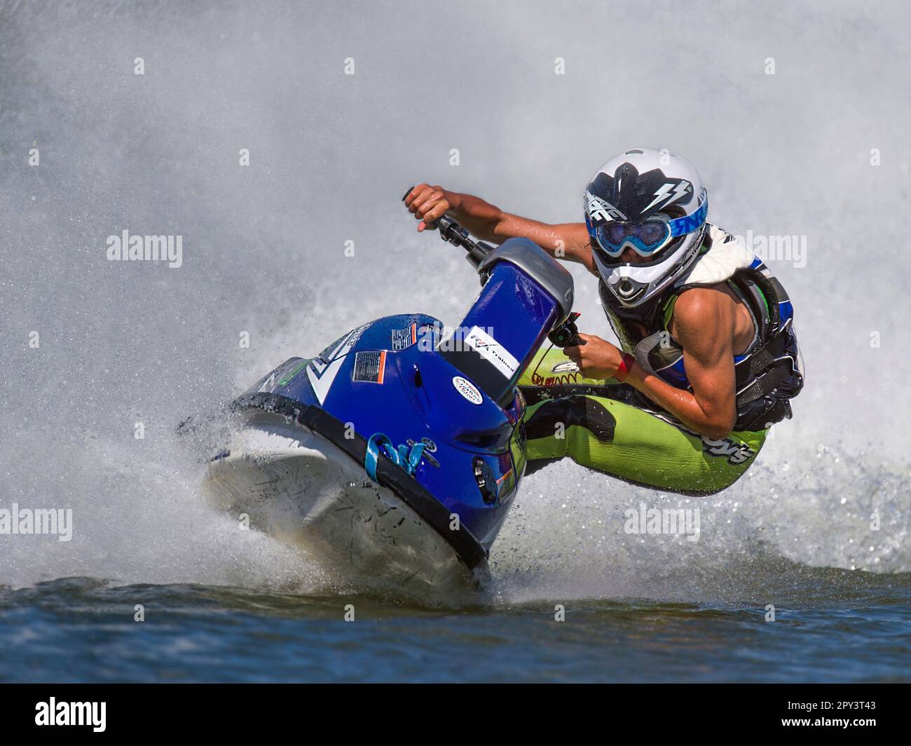 Jet Ski Racer in the JSRA Championship event at Rother Valley, UK Stock ...