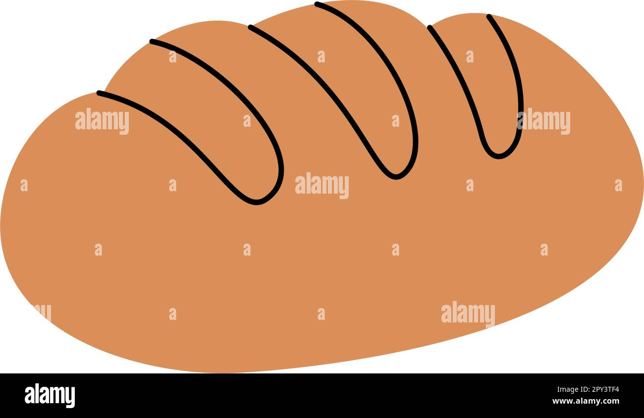 Wheat bread icon. Bakery pastry products silhouette. Vector ...