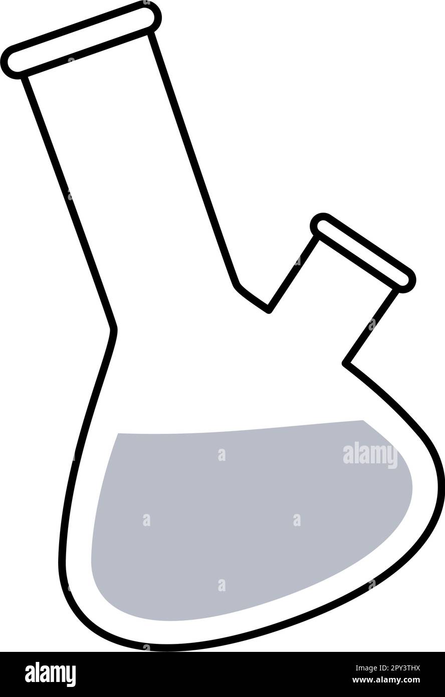 Buchner flask icon. Laboratory glass equipment silhouette. Vector ...