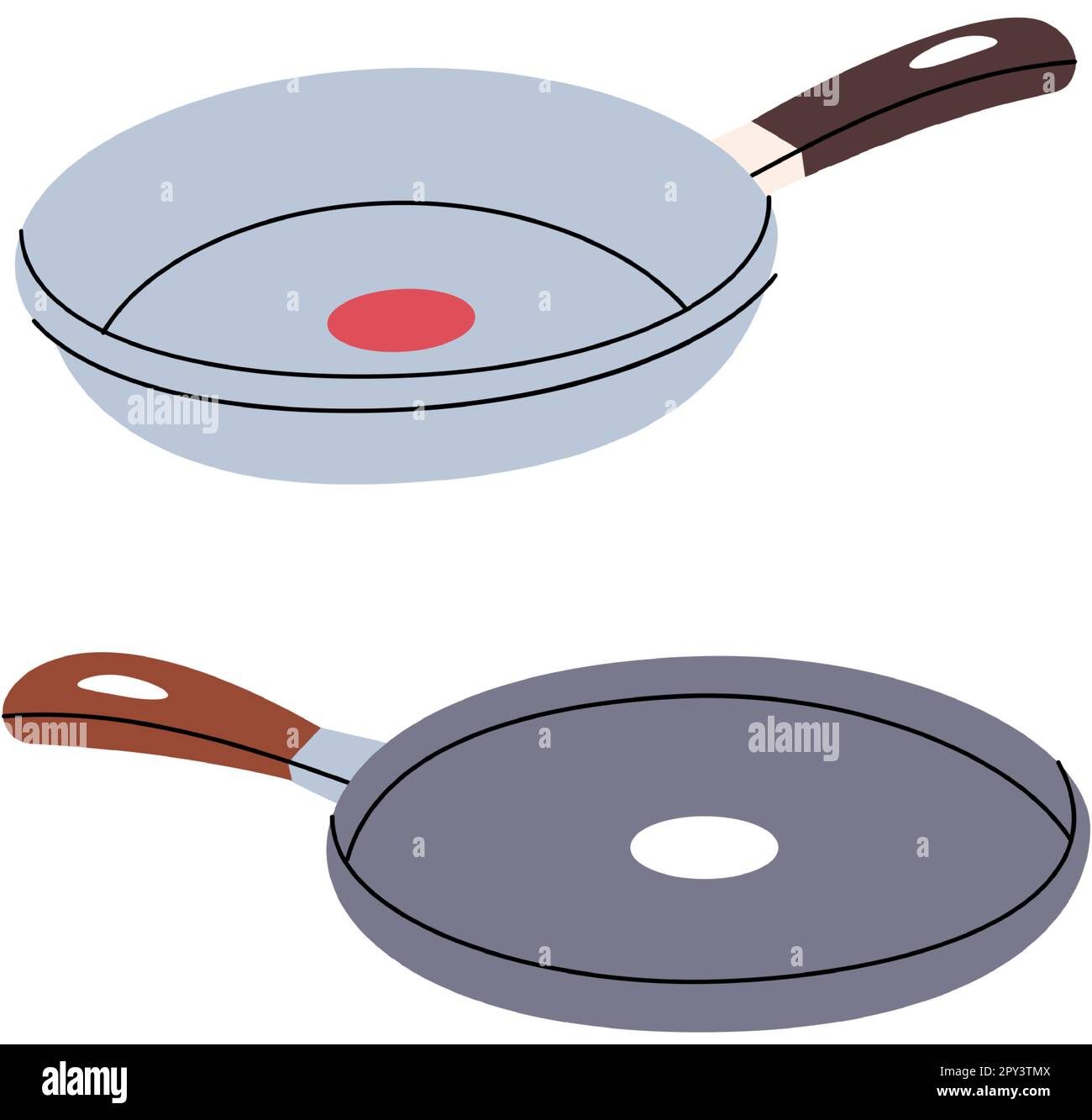 Frying pan icon. Kitchen tools silhouette. Vector illustration Stock ...