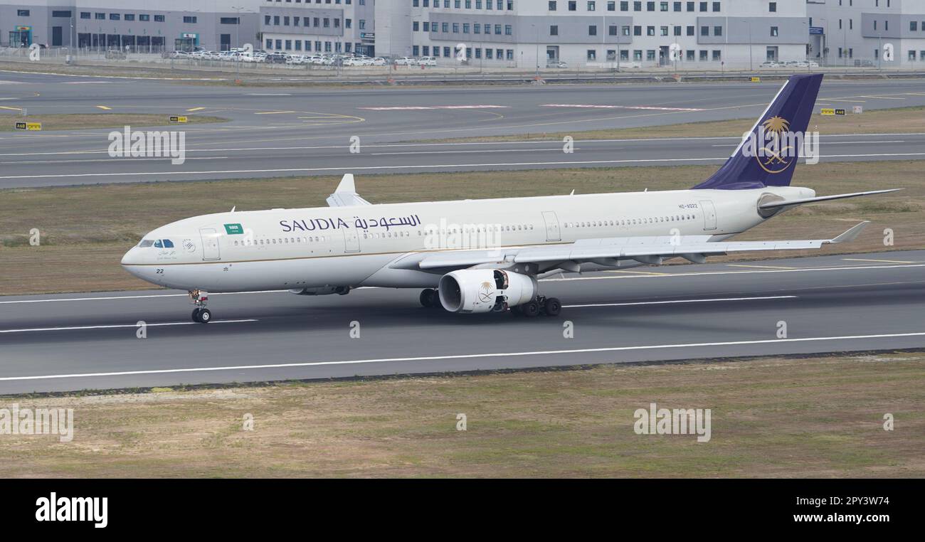 ISTANBUL, TURKIYE - AUGUST 06, 2022: Saudi Arabian Airlines Airbus 330 ...