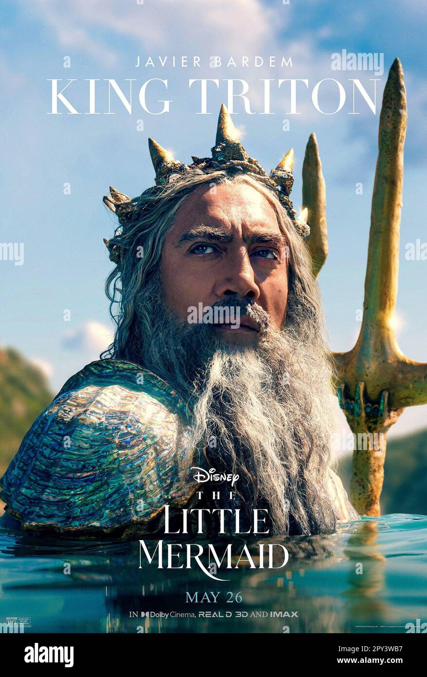 THE LITTLE MERMAID, US character poster, Javier Bardem as King Triton ... THE LITTLE MERMAID, US character poster, Javier Bardem as King Triton ...