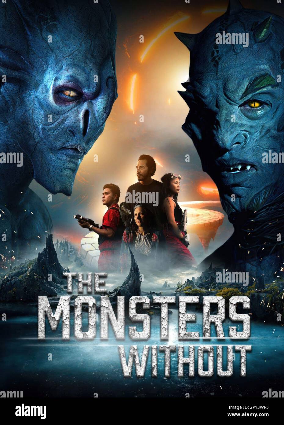 THE MONSTERS WITHOUT, poster, from left: Leonard Olaer, Dana Jamison ...