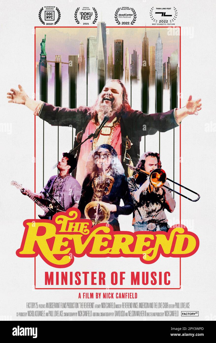 THE REVEREND, poster, Vince Anderson (top), bottom, from left: Jaleel ...