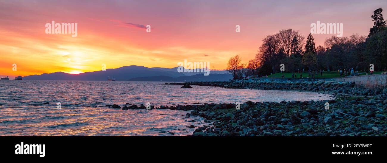English Bay Beach in Downtown Vancouver, British Columbia, Canada ...