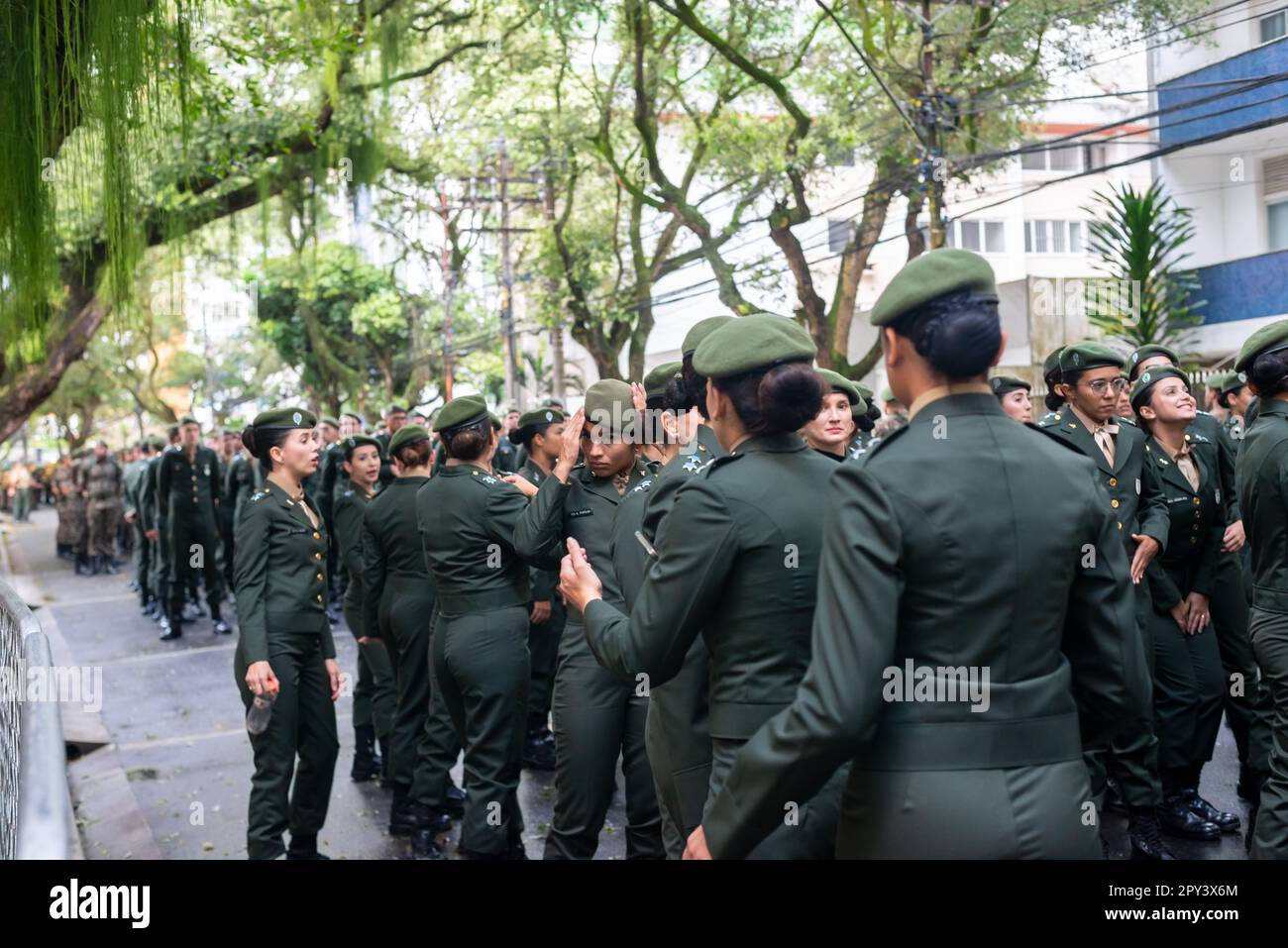 Salvador, Bahia, Brazil - September 07, 2022: Female army soldiers ...