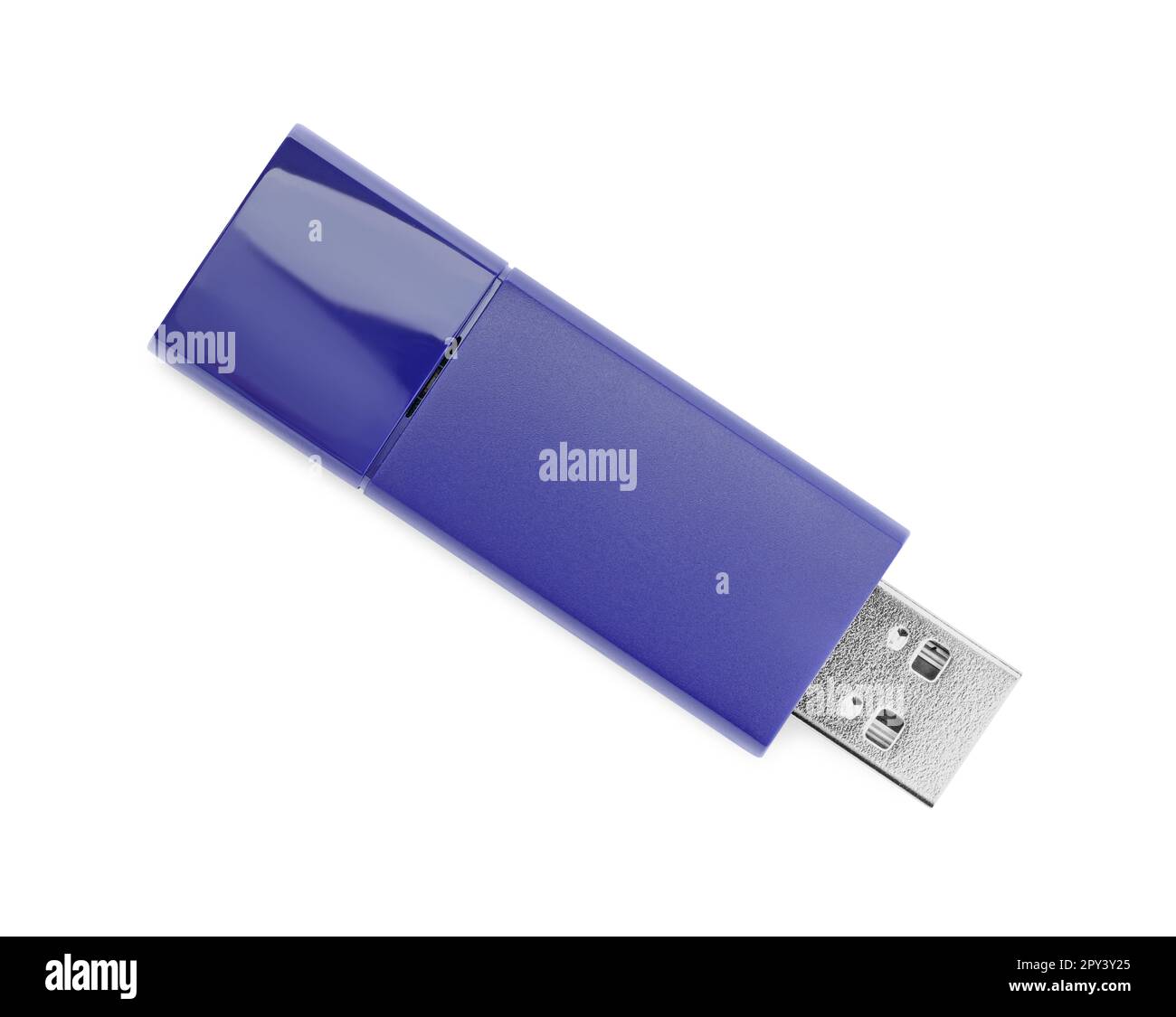 Blue usb flash drive isolated on white Stock Photo - Alamy