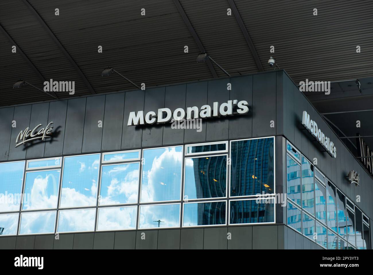 WARSAW, POLAND - SEPTEMBER 04, 2022: McDonald's Restaurant and McCafe ...