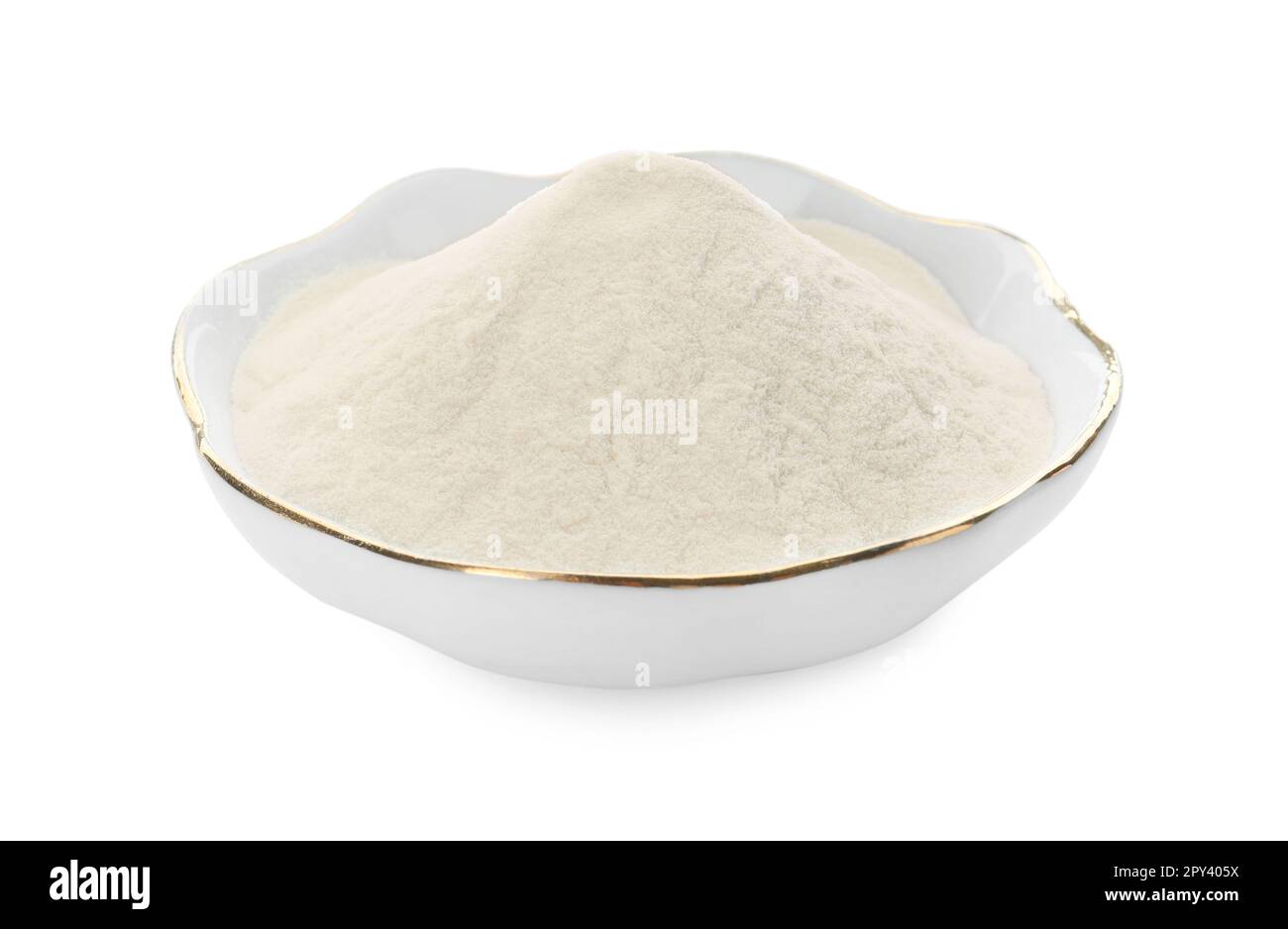 Bowl of agar-agar powder isolated on white Stock Photo - Alamy